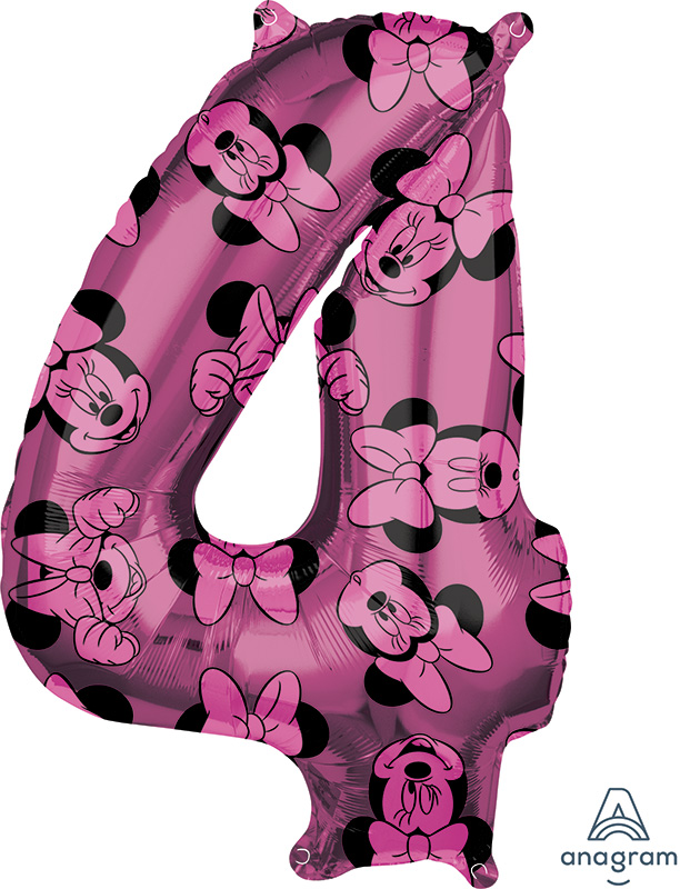 Forma Numero 4 Rosa: Minnie 65cm - LIRAGRAM