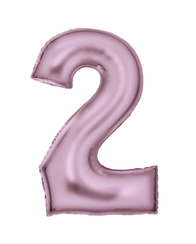 Forma Numero 2 Rosa Pastel Seda 86cm - LIRAGRAM