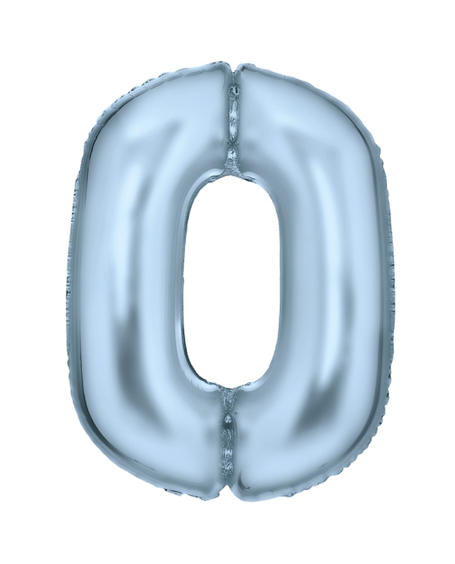 Forma Numero 0 Azul Pastel Seda 86cm - LIRAGRAM