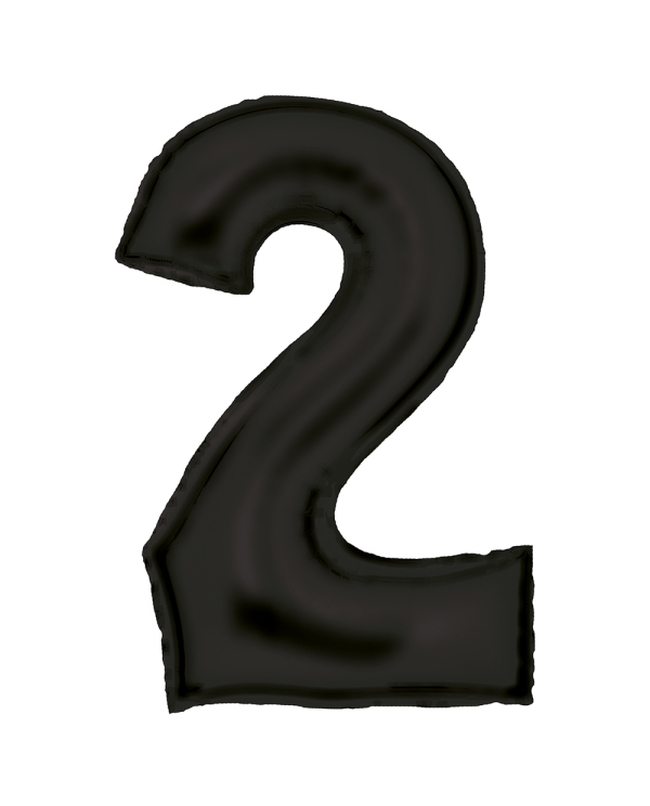 Forma Numero 2 Negro Seda 86cm - LIRAGRAM