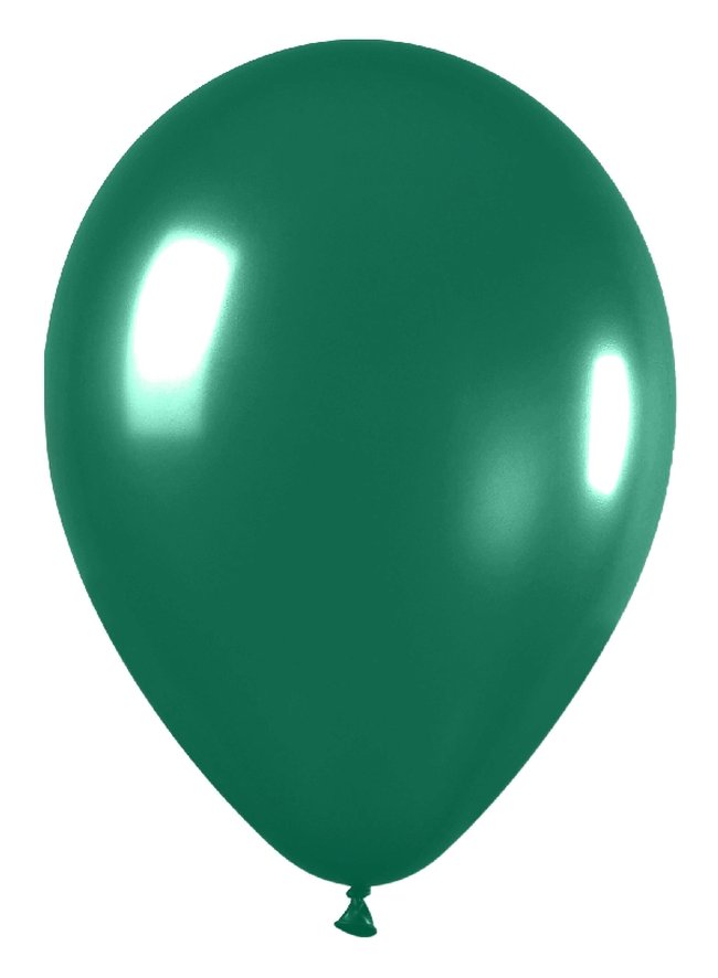 Globo Latex R12 Sempertex Metal Verde Selva 30cm En Bolsa De 12 ...