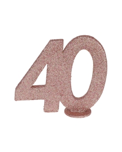 Centro Mesa Plata Brillante Numero 40 11X10cm Poliestireno ***OFERTA ...